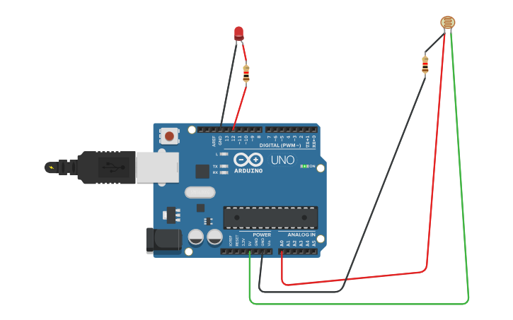 Circuit Design Program 8 Light Dependent Resistor Tinkercad