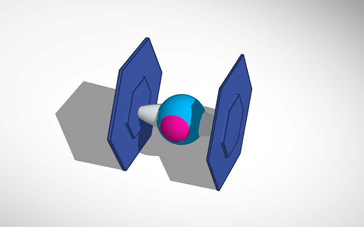 3D design Tie Fighter - Tinkercad