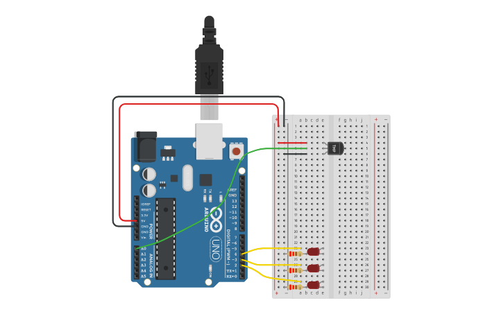 Circuit design Project 3 Love-O-Meter | Tinkercad