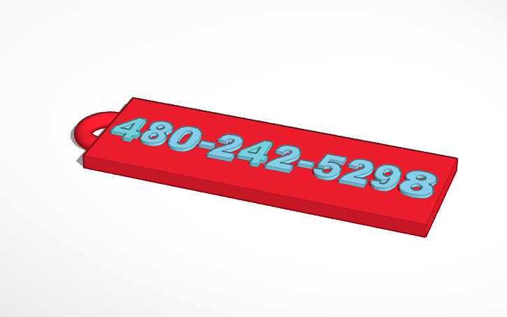 3D design Dad's Number Tag | Tinkercad