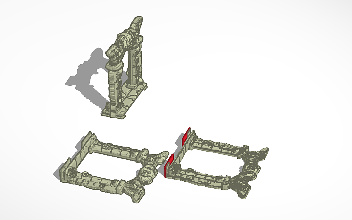 3D design WHQ Simple Arch Doorway - Tinkercad