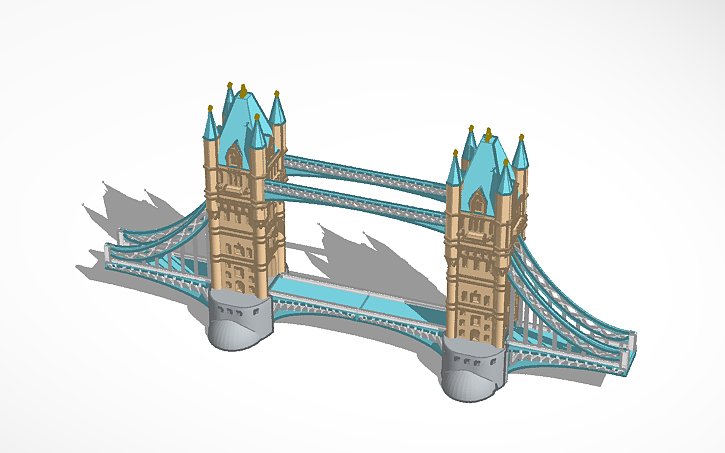 3D design London bridge - Tinkercad