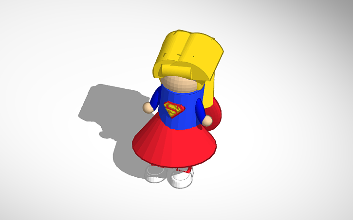 3D design Supergirl - Tinkercad