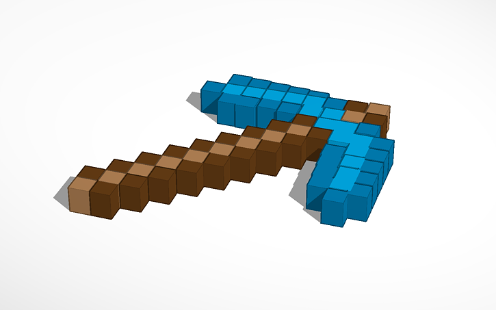 3D design Diamond Pickaxe | Tinkercad