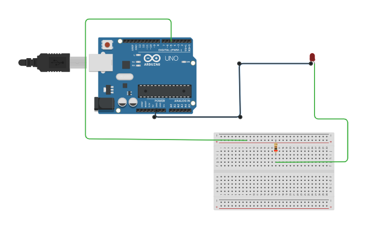 Circuit design Lab 1 Blinking LED | Tinkercad