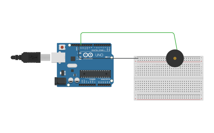 Circuit design buzzer - Tinkercad