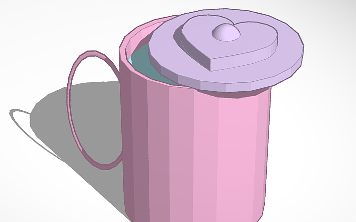 3D design A cup with water - Tinkercad