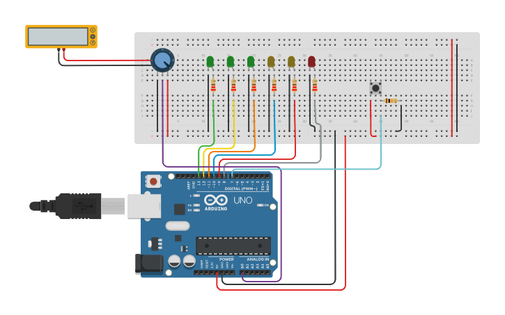 Circuit Design Meter Led Tinkercad