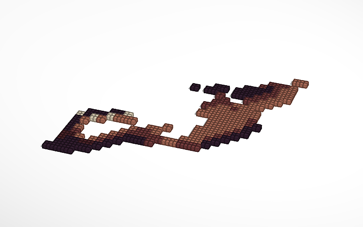 3D design Rathalos (Monster Hunter) - Pixel Art - Tinkercad