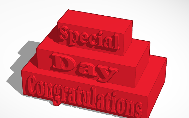 3D design Wedding Cake - Tinkercad