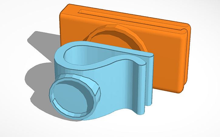 3D design Hydration bladder tube magnetic clasp - Tinkercad
