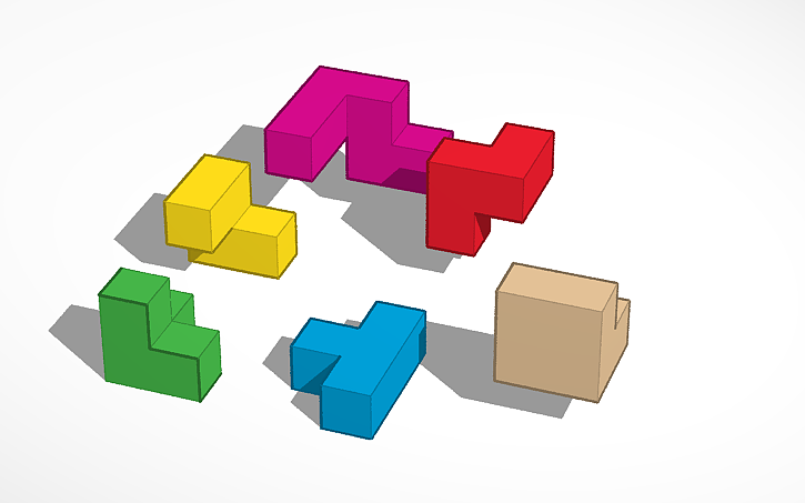 3D design Puzzle Cube 11-1-21 Assembled - Tinkercad