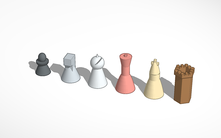 3D design #chess set #tinkercad | Tinkercad