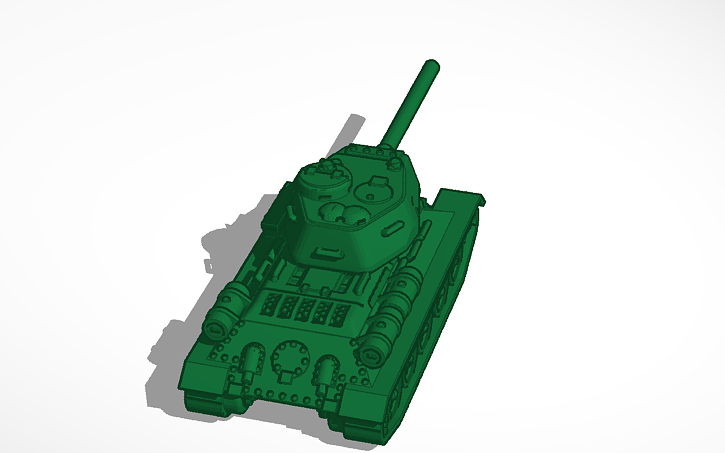 3D design T-34 - Tinkercad