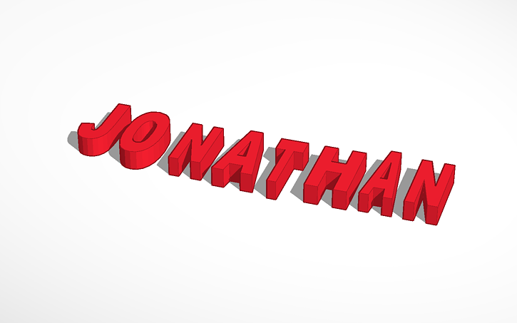 3D design jonathan | Tinkercad