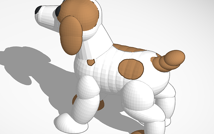 3D design Cocker spaniel dog - Tinkercad