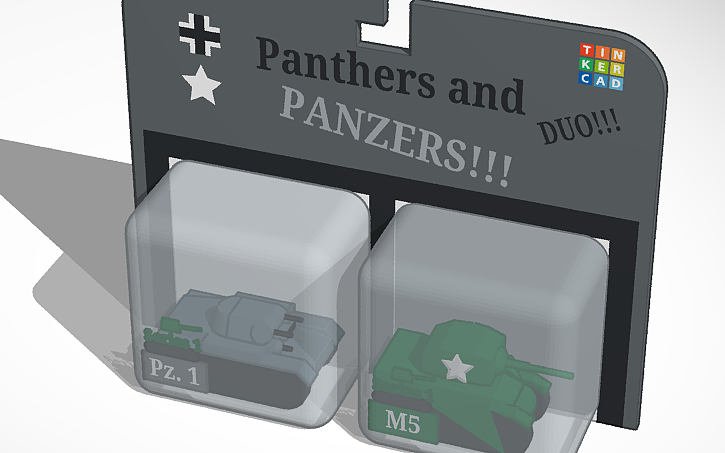 3d Design Panthers And Panzers Series 1 Duo Pack Tinkercad