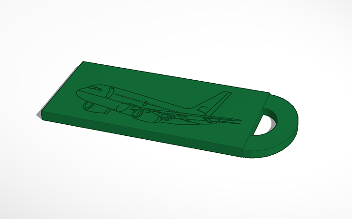 3D design Airplane keychain | Tinkercad