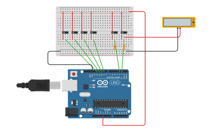 Circuit design pull up interno | Tinkercad