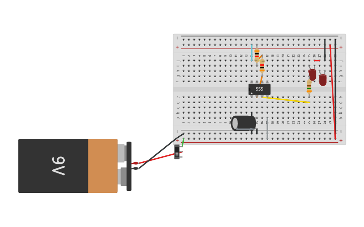 Circuit Design Pisca Pisca 555 Tinkercad