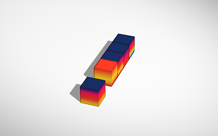 3D design Sunset based gradients. - Tinkercad
