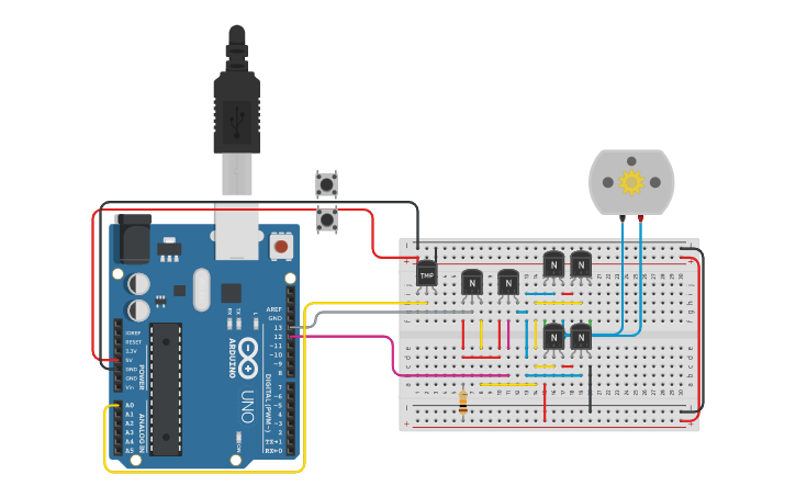 Circuit design Proyecto Prueba - Tinkercad