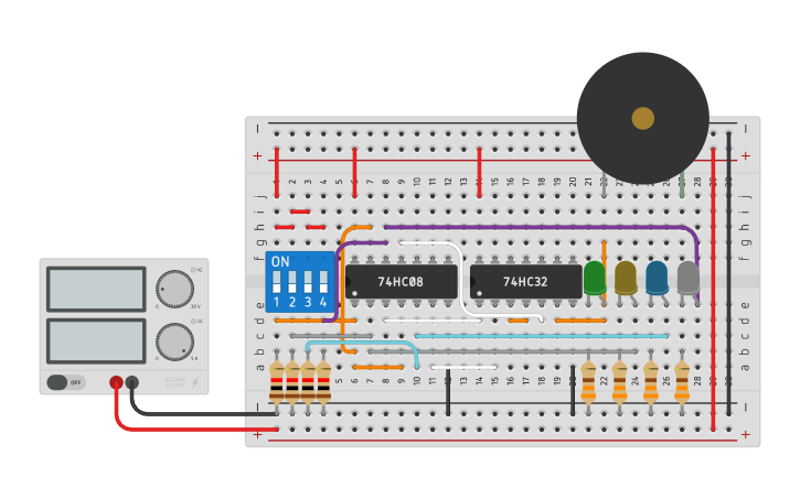 Circuit design Sistema de alarma - Tinkercad
