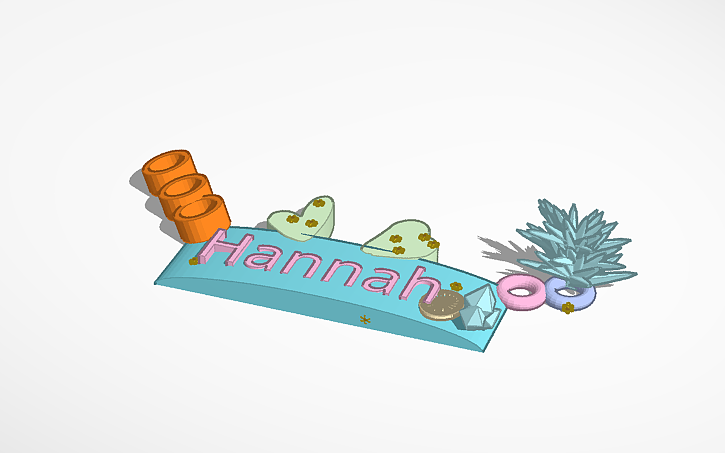 3D design cute Keychain - Tinkercad