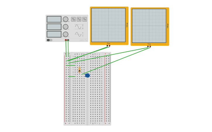 Circuit design RC circuit - Tinkercad