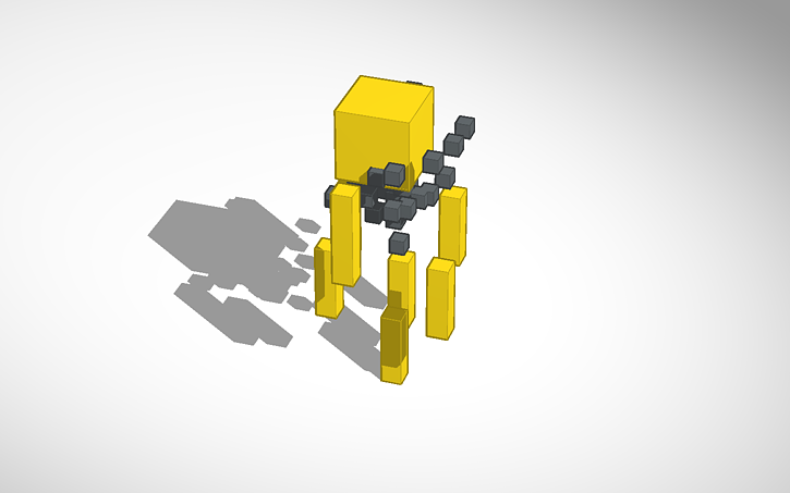 3D design Minecraft Blaze - Tinkercad