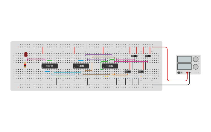 Circuit Design F A B C D Using Nor Gate Tinkercad
