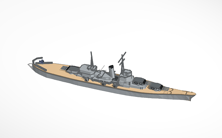 3D design USS Alaska - Tinkercad