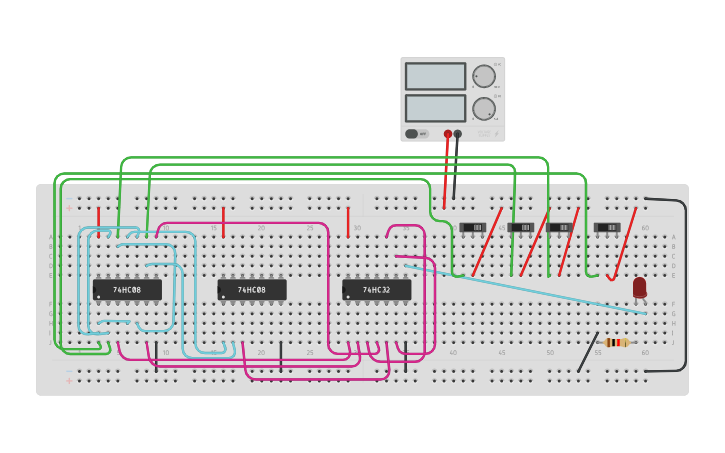 Circuit Design Logic Implementation With Wires Tinkercad