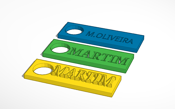 3D design Porta chaves Martim | Tinkercad