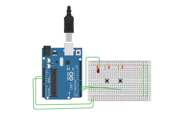 Circuit design BUFFER - Tinkercad
