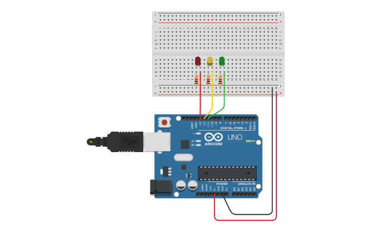 Circuit Design Урок 2 Светофор Tinkercad