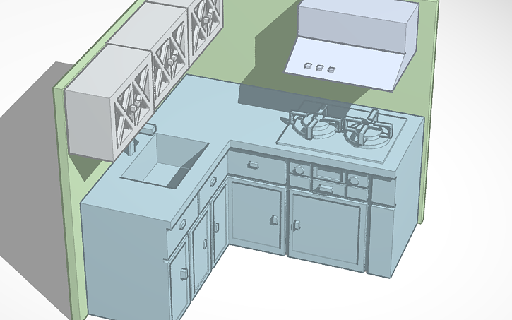3D design kitchen - Tinkercad