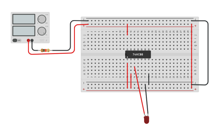 Circuit design NAND | Tinkercad