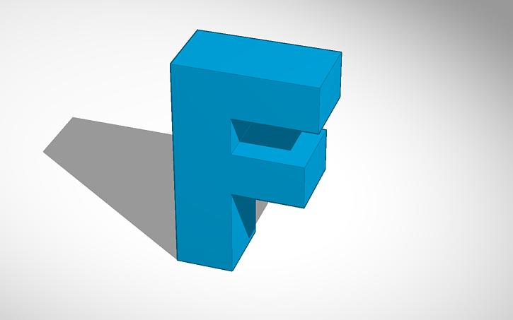 3D design Letter F | Tinkercad