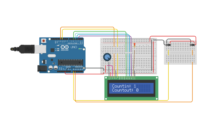 Circuit design Counter people - Tinkercad
