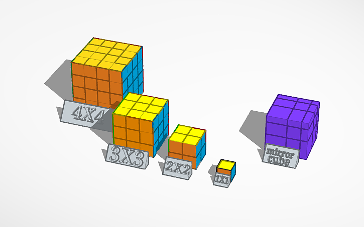 3d Design Rubix Cubes Tinkercad