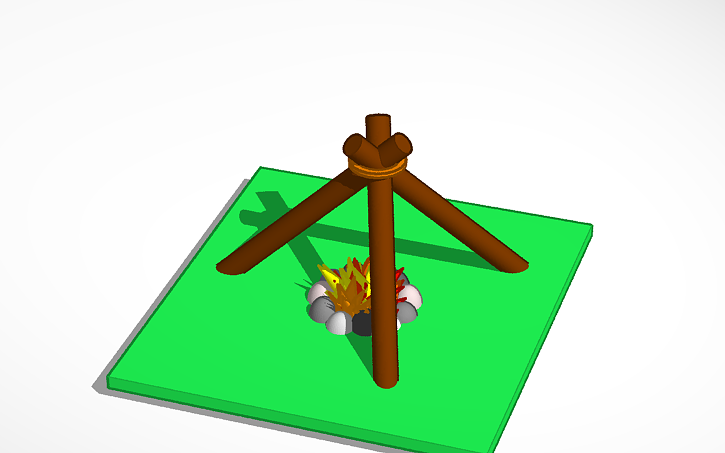 3D design Prof. Baldi's Fireplace - Tinkercad