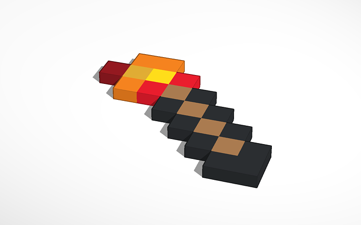 3D design torch terreria | Tinkercad