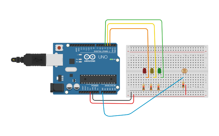 Circuit design ESTRUCTURA DE CONTROL SWITCH_CASE - Tinkercad