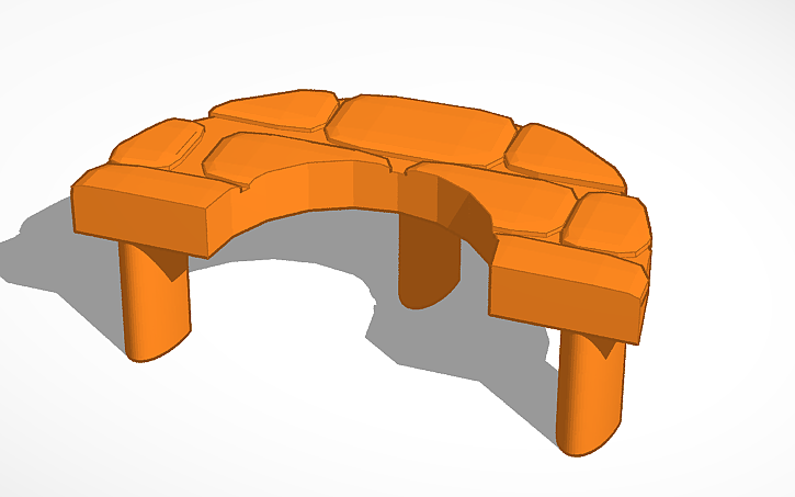 3D design Stone Bench - Tinkercad