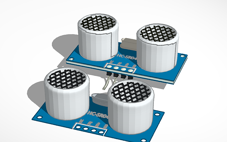 3D design HC-SR04 - Tinkercad