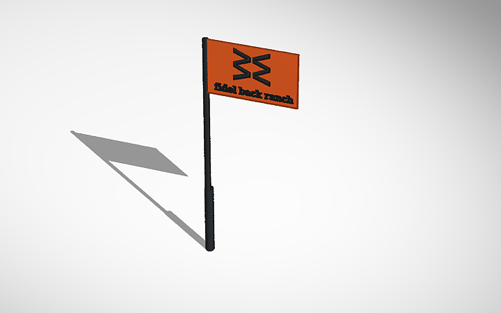 3D design custom fidel back ranch flag - Tinkercad