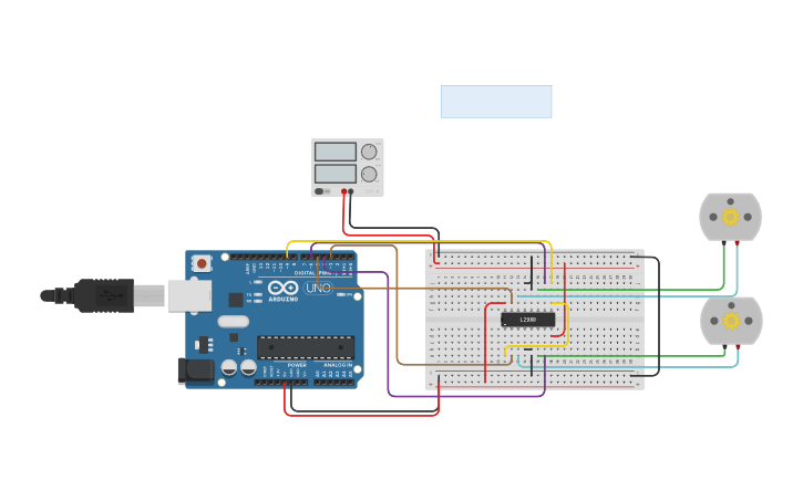 Circuit design Robotica TP4 - Tinkercad