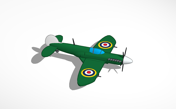 3D design Supermarine Spitfire - Tinkercad