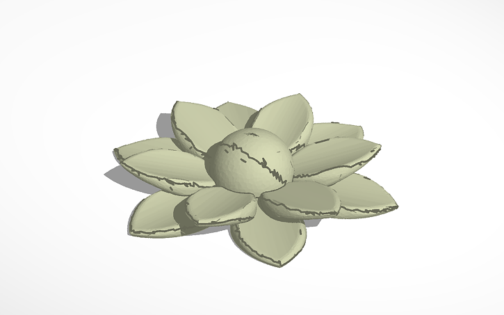 3D design flower main - Tinkercad